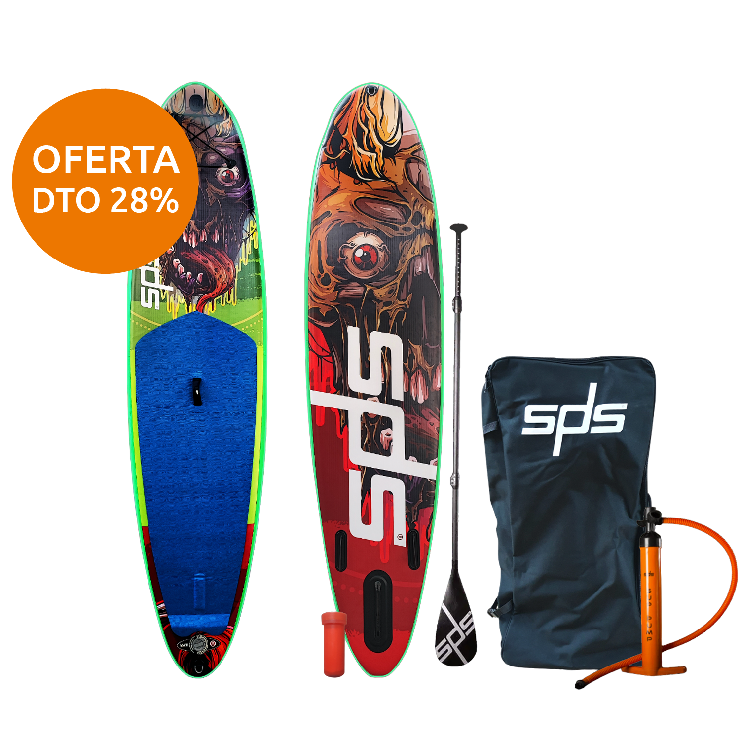 Paddle Surf Board SKULL Limited Edition SPS 10’8 x 32 x 5 | SPS SURF